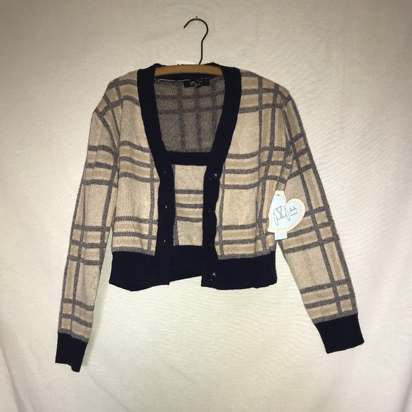 Witty Fox | Tops | Nwt Witty Fox Cropped Sweater Setsize Mediumblue And ...